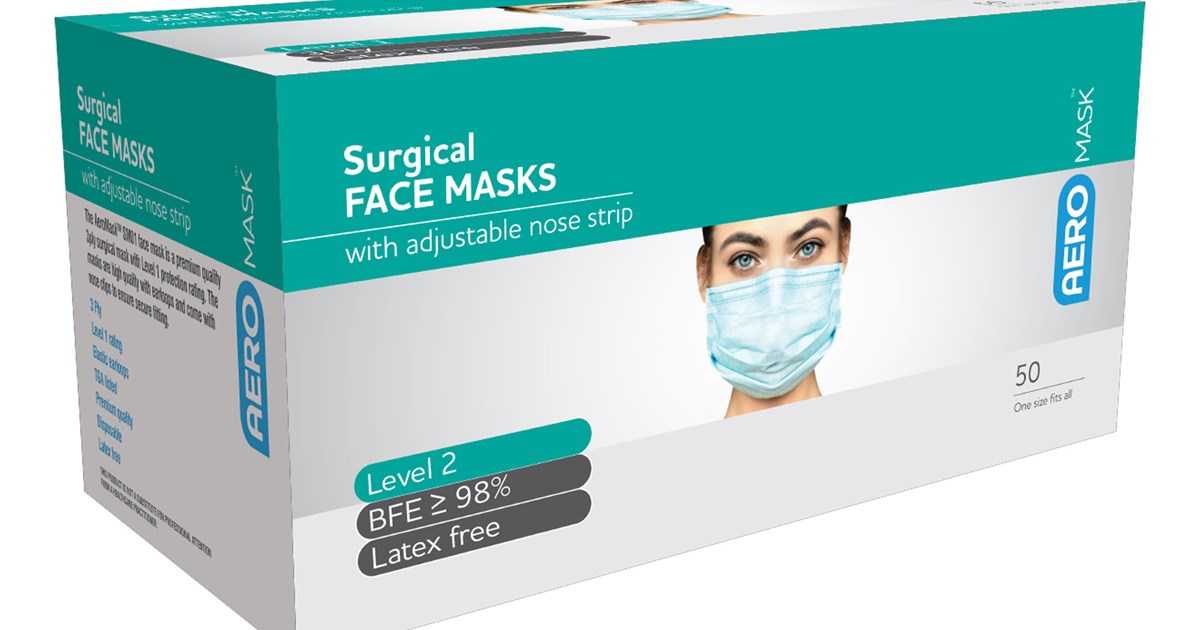 Level 2 Surgical Masks (Box of 50) | Australian Red Cross Shop